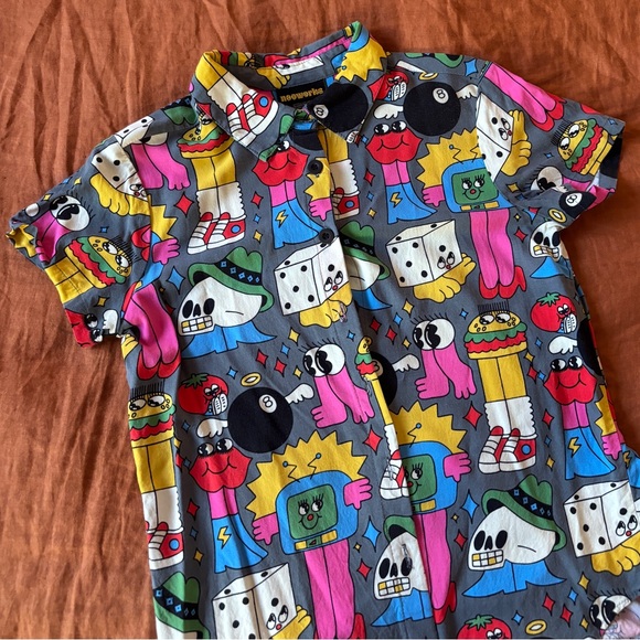 Nooworks | Tops | Nooworks Burger Boy Button Up | Poshmark